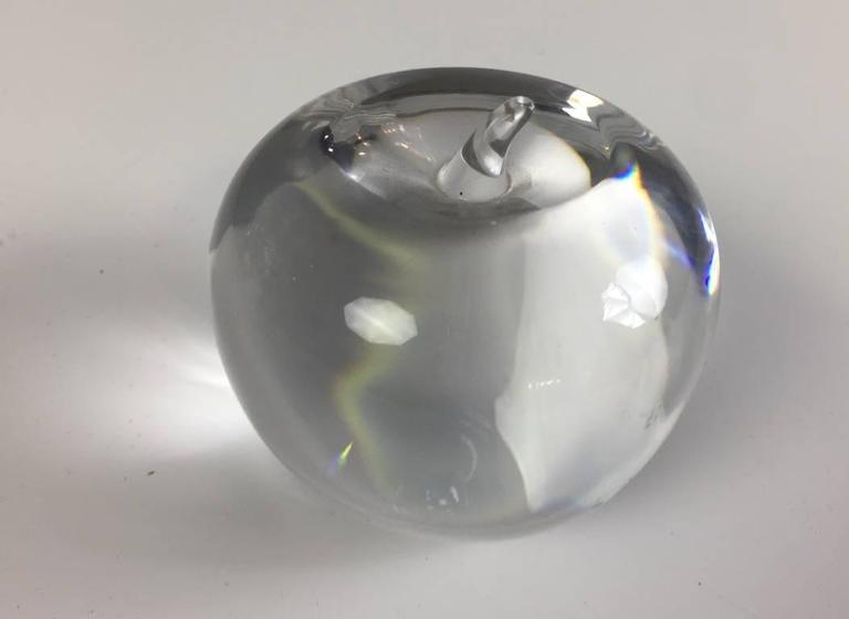 Tiffany Glass Apple Paperweight at 1stDibs