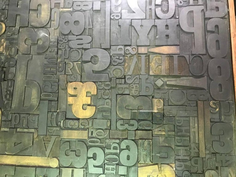 Unique Letterpress Coffee Table at 1stDibs