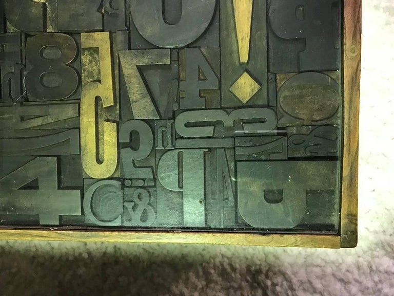 Unique Letterpress Coffee Table at 1stDibs