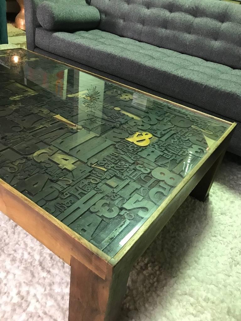 Unique Letterpress Coffee Table at 1stDibs