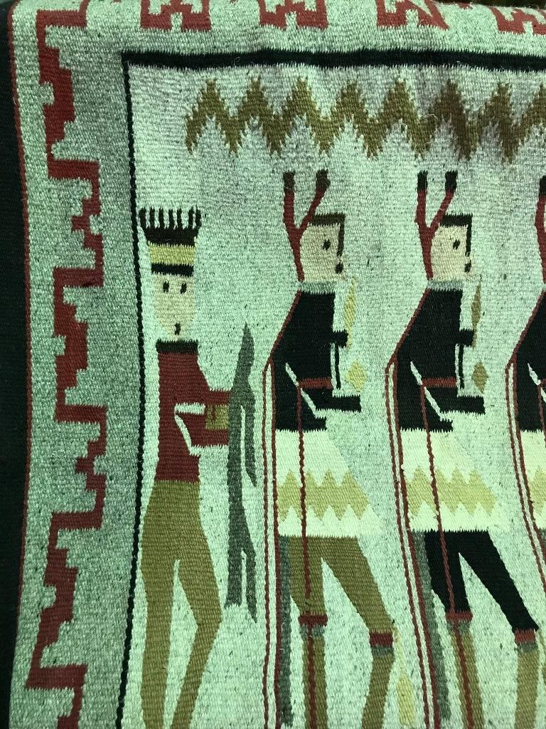 Exceptionally Large Navajo Yei Pictorial Woven Rug/ Blanket at 1stDibs