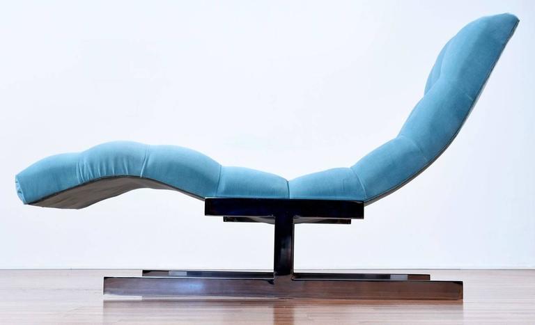 Restored Mid-Century Modern Milo Baughman Style Wave Chaise Longue at ...