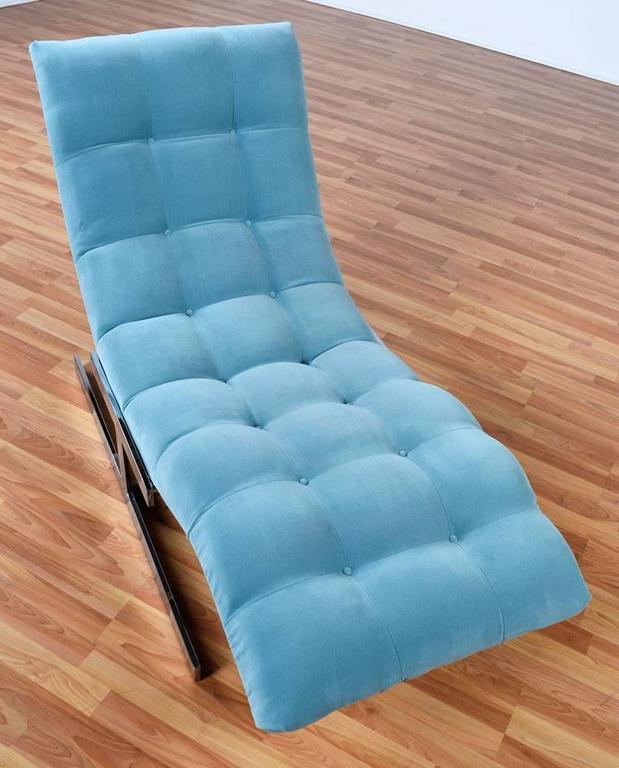 Restored Mid-Century Modern Milo Baughman Style Wave Chaise Longue at ...