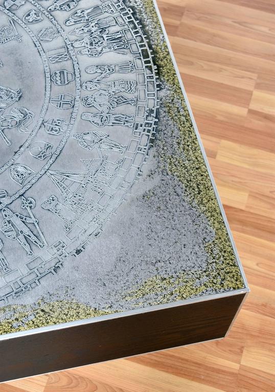 Modern English Embossed Medieval Knight Coffee Table, 1970's Gothic ...