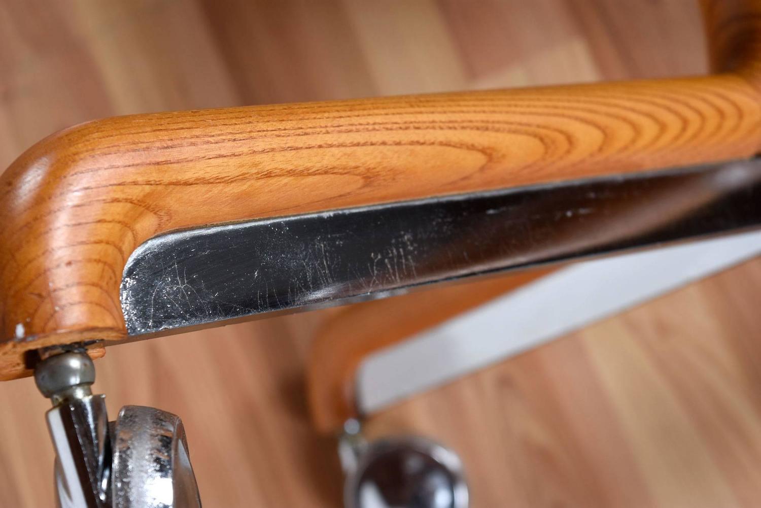 Mid-Century Modern Cane Swivel Desk Chair by Ward Bennett at 1stdibs