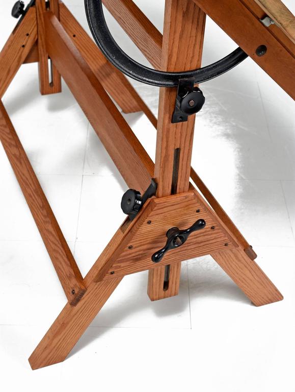 1940s Hamilton Oak Drafting Table at 1stDibs