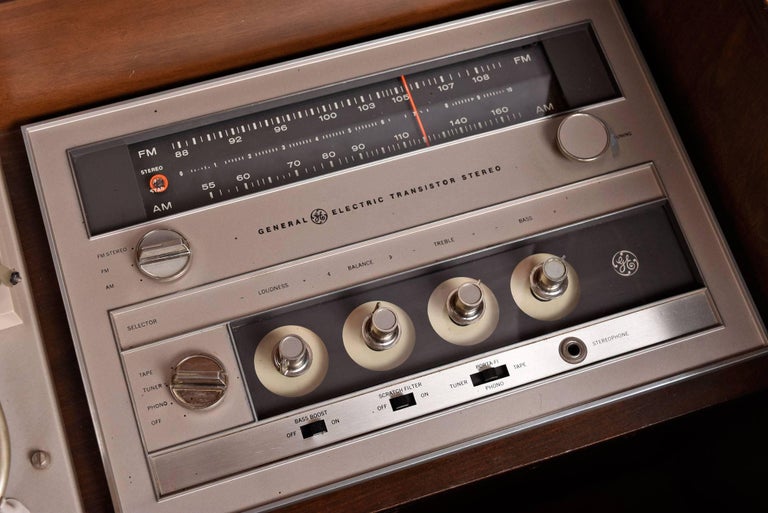 Danish Walnut Credenza Style GE Console Tubed Stereo, Fully Serviced ...