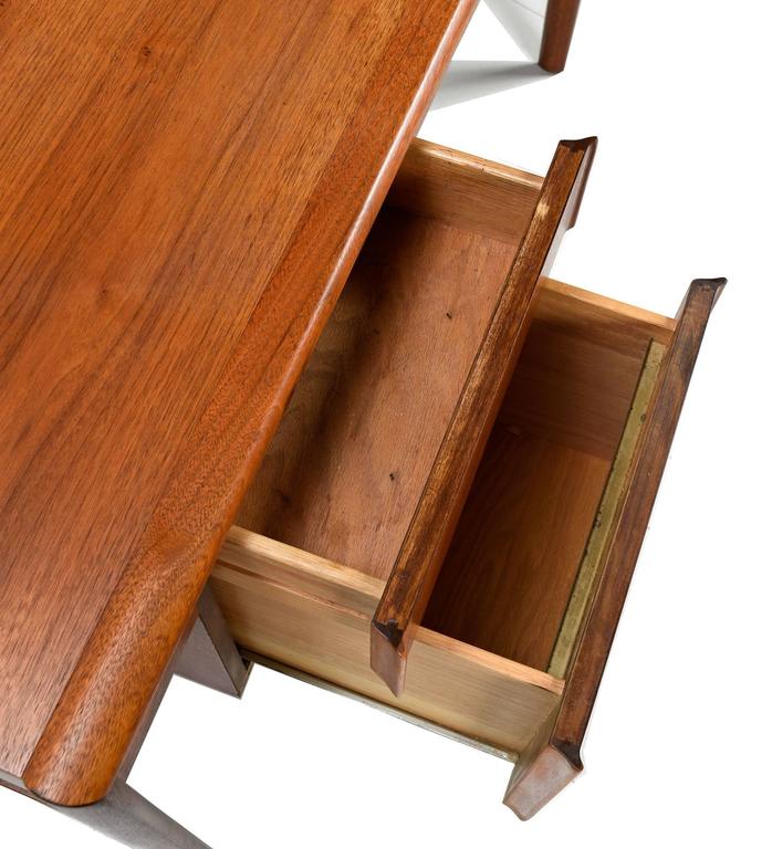 Refinished Drexel Parallel Walnut Desk at 1stDibs | parallel desk ...