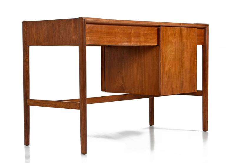 Refinished Drexel Parallel Walnut Desk at 1stDibs | parallel desk ...
