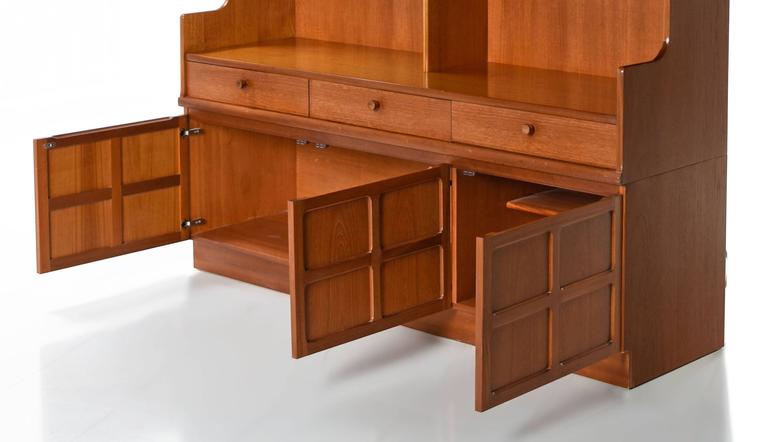 Scandinavian Modern English Teak Secretary Hutch by Nathan at 1stDibs