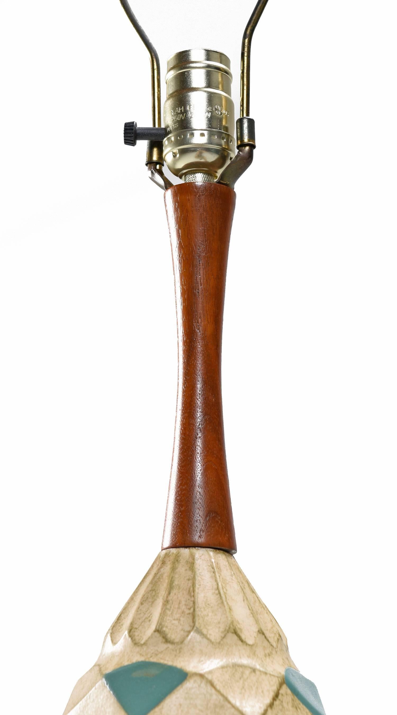 Retro Jo-Wallis Ceramic and Walnut Table Lamps at 1stDibs | jo wallis lamps