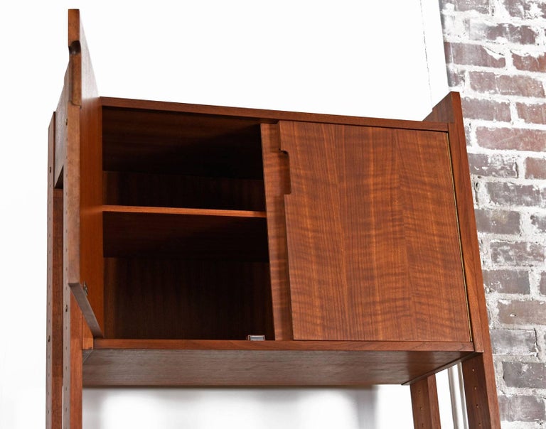 Danish Modern Freestanding Walnut Room Divider Wall Unit, circa 1960s ...