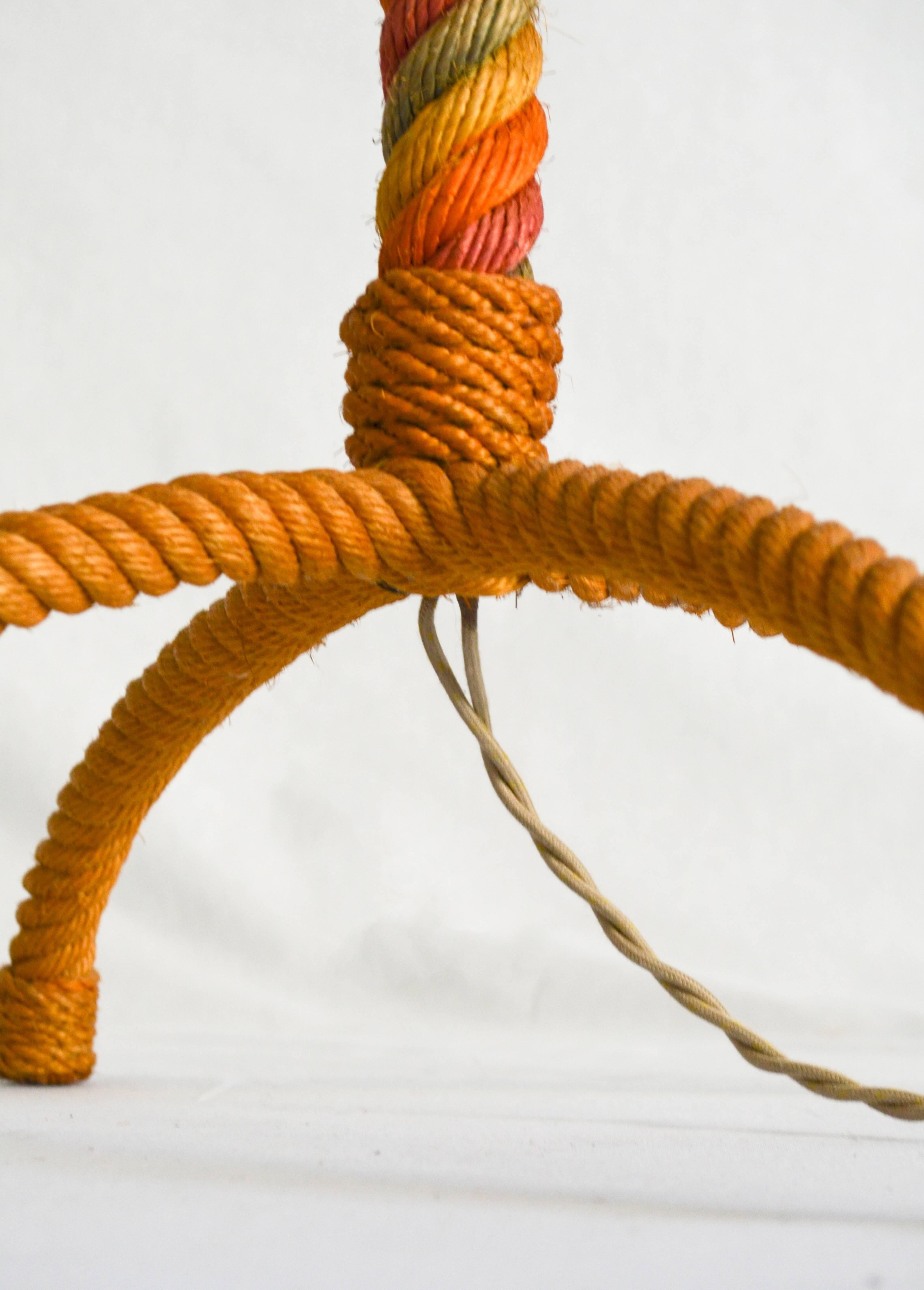 Vintage Colorful Rope Standing Lamp at 1stDibs