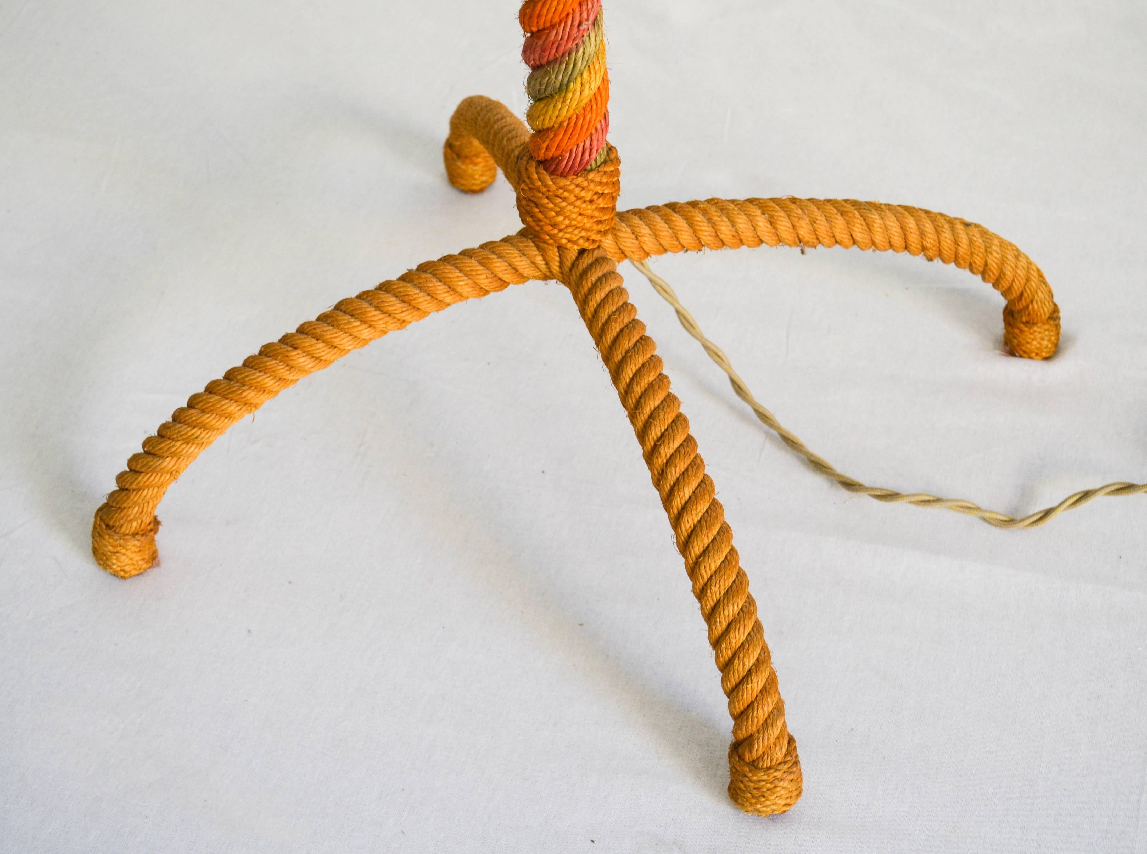 Vintage Colorful Rope Standing Lamp at 1stDibs