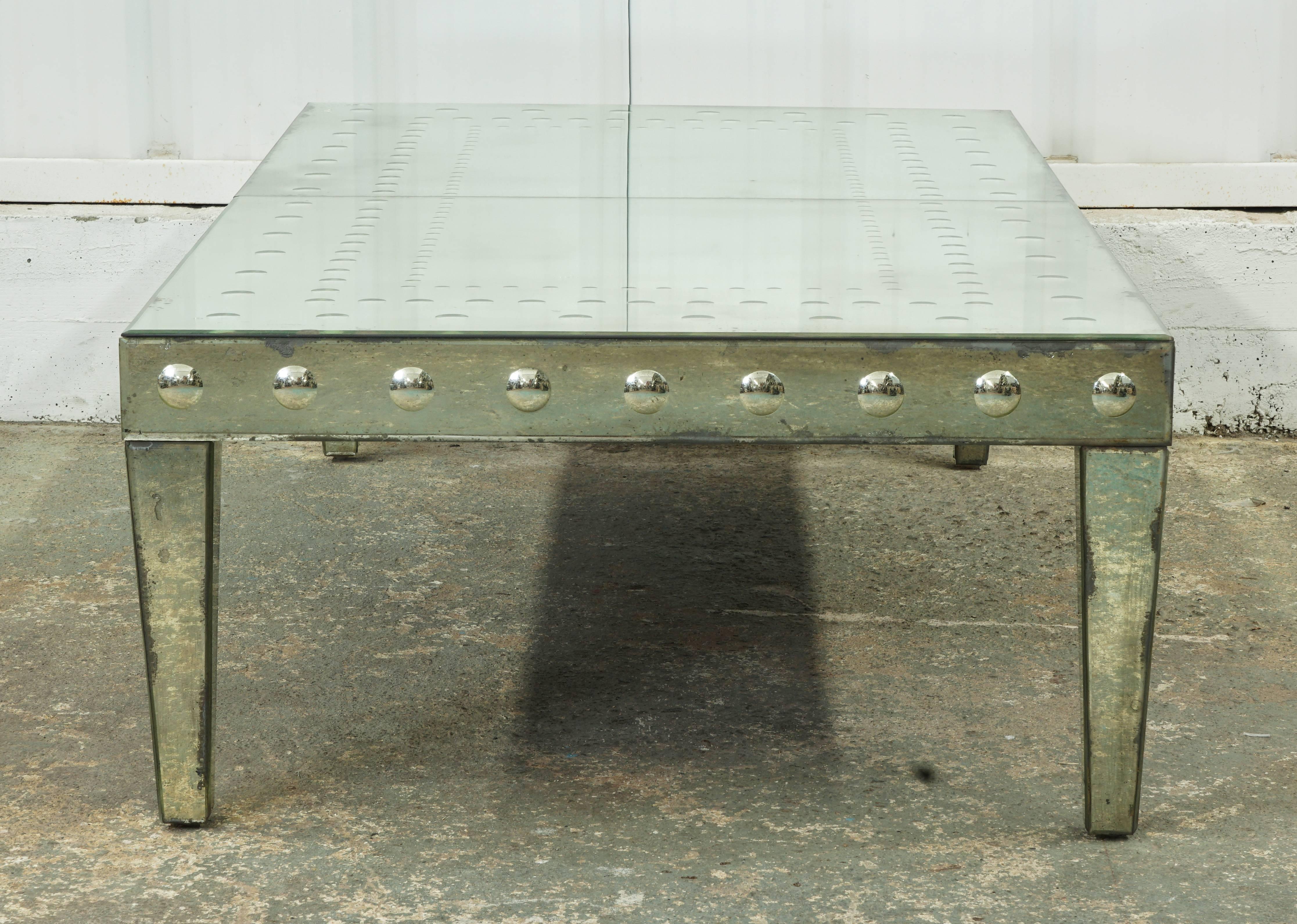Antiqued Mirror Coffee Table For Sale at 1stDibs | antique mirror ...