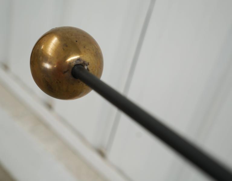 Iron Counterweight Floor Lamp with Brass Base and Weight at 1stDibs