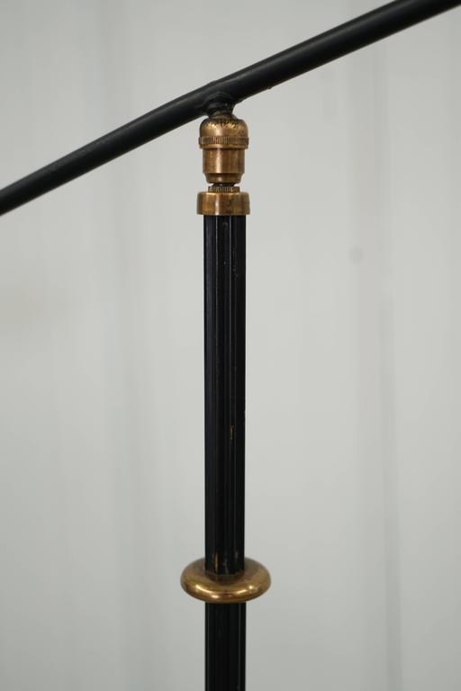 Iron Counterweight Floor Lamp with Brass Base and Weight at 1stDibs
