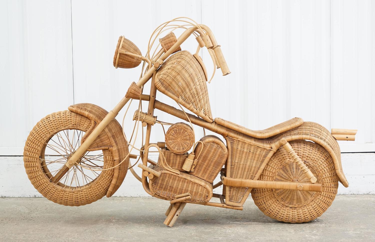 Vintage Wicker Motorcycle For Sale at 1stdibs