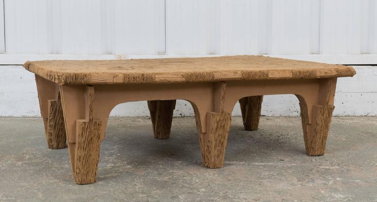 Joel Stearns Corrugated Cardboard Coffee Table at 1stDibs