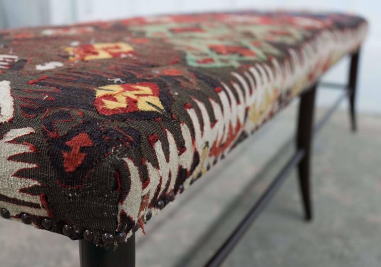Bench with Vintage Rug Upholstery at 1stDibs | rug bench, rug ...