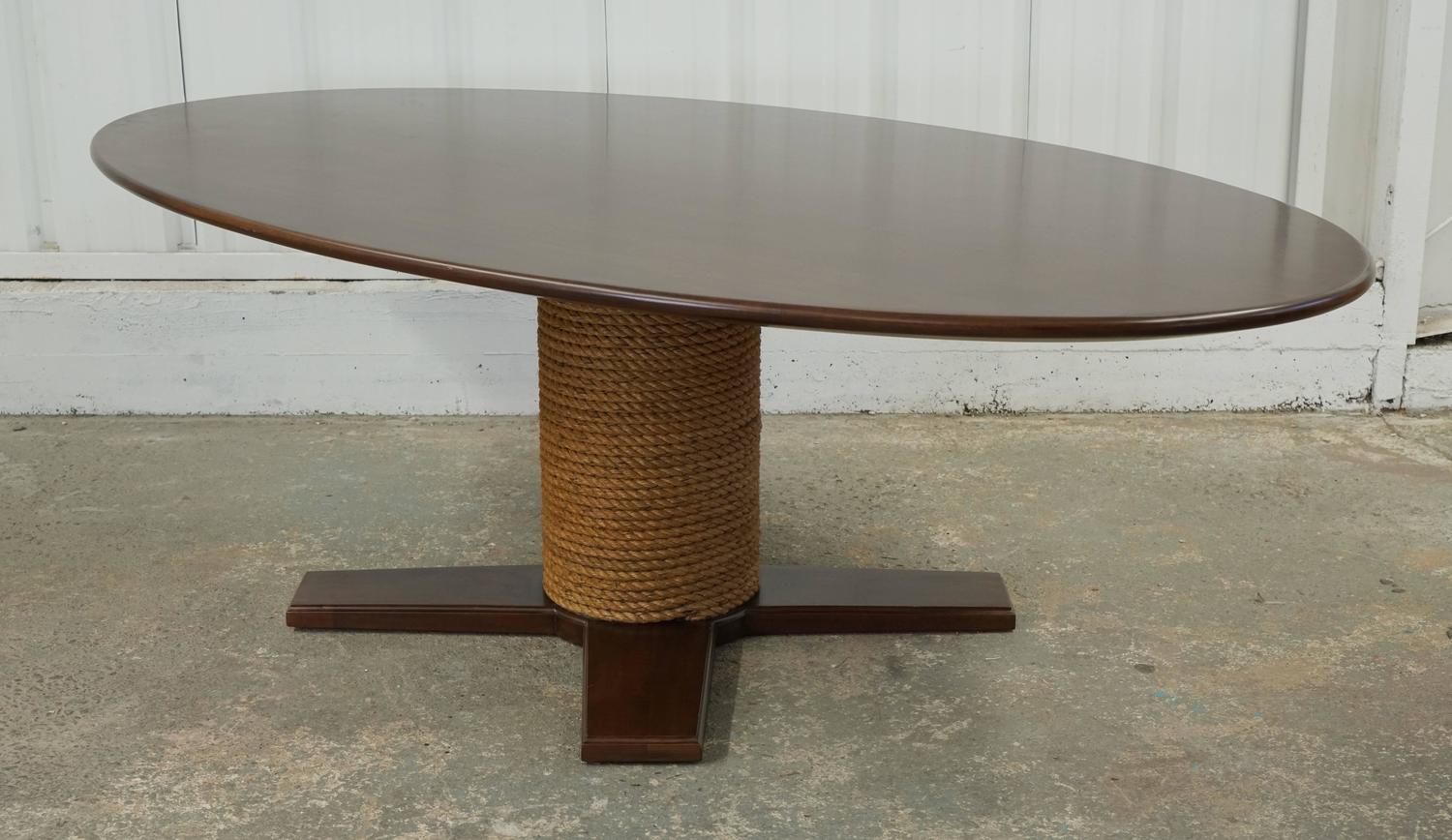 Large Rope and Wood Dining Table For Sale at 1stdibs