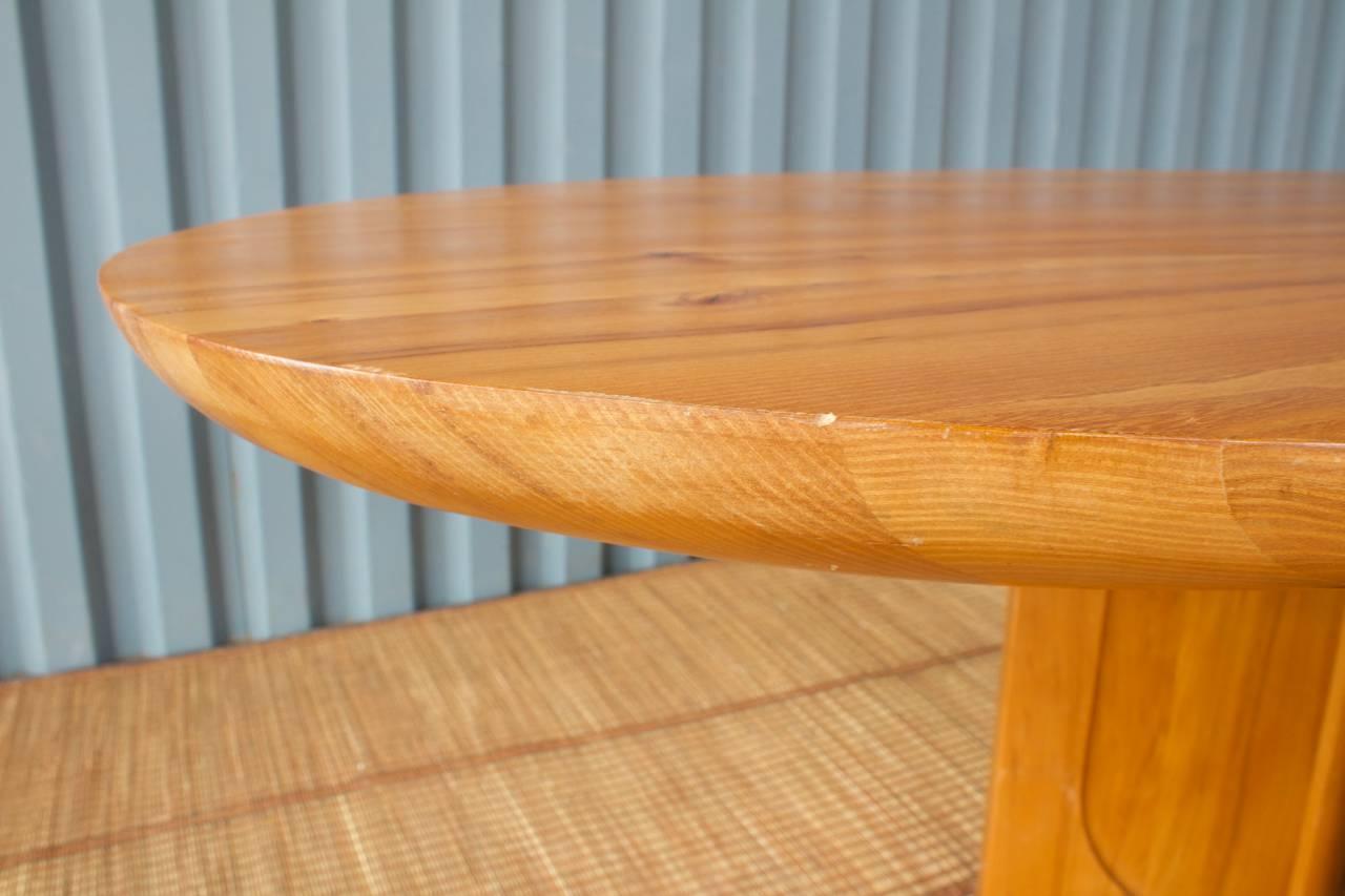 Vintage French Solid Elm Dining Table at 1stDibs