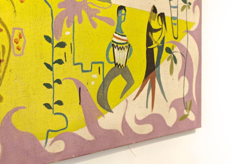 Mid-20th Century Oil on Canvas by Belgian Artist Guy Carton For Sale at ...