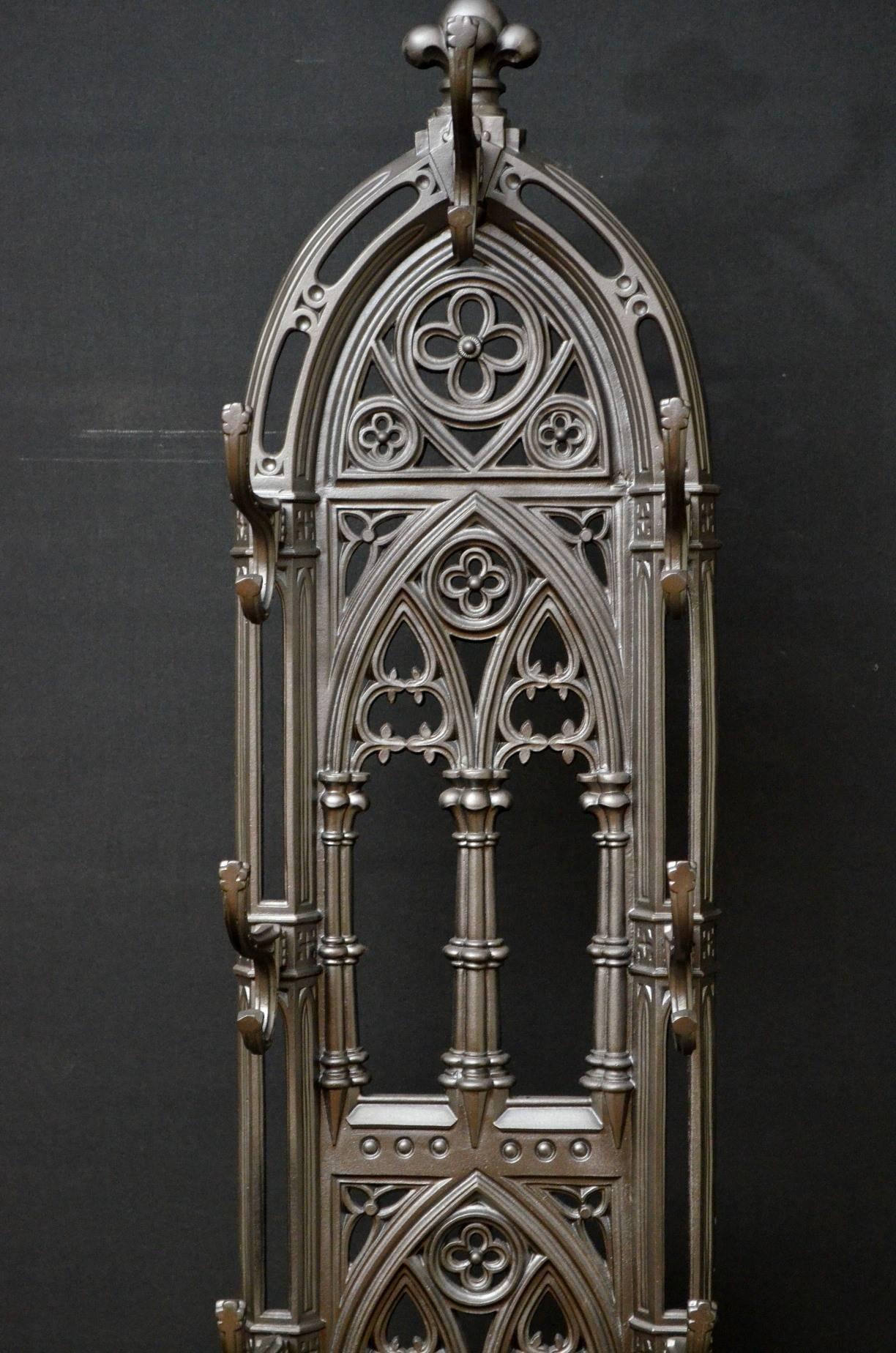Victorian Gothic Revival Cast Iron Hall Stand at 1stDibs | gothic coat rack