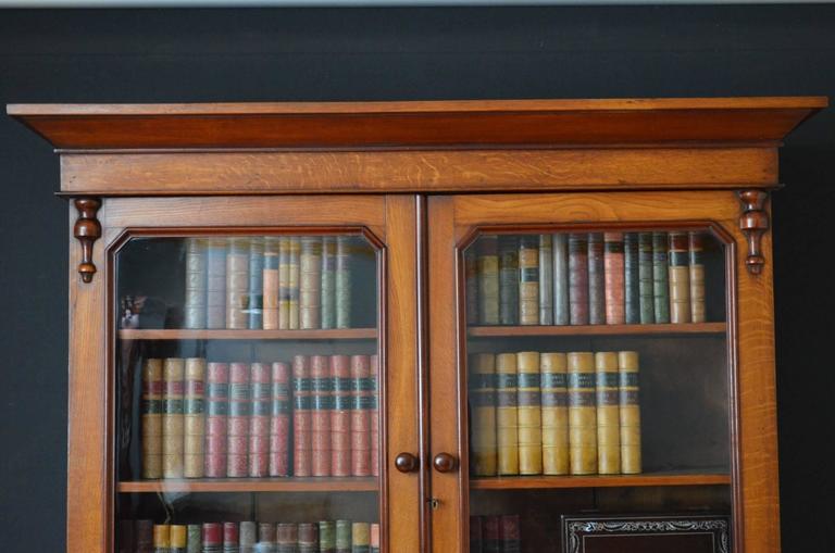 Victorian Oak and Mahogany Country Bookcase at 1stDibs