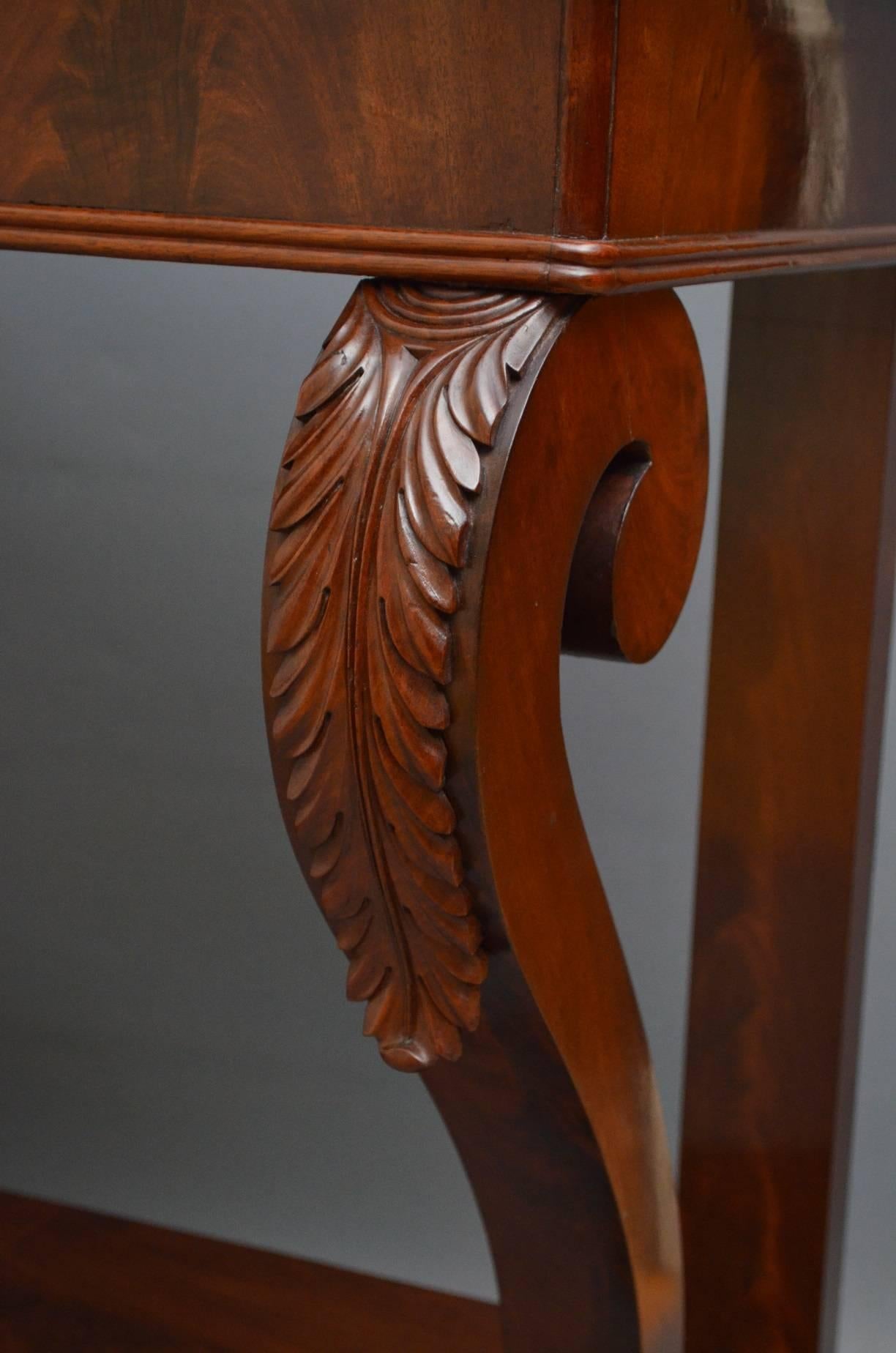 Continental Mahogany Console Table Hall Table at 1stDibs | mahogany ...