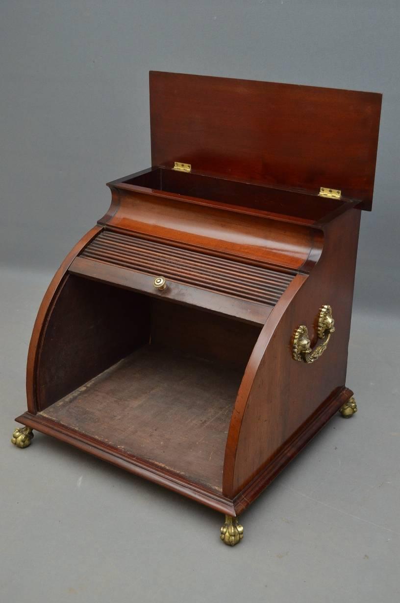Victorian Mahogany Log Box at 1stDibs