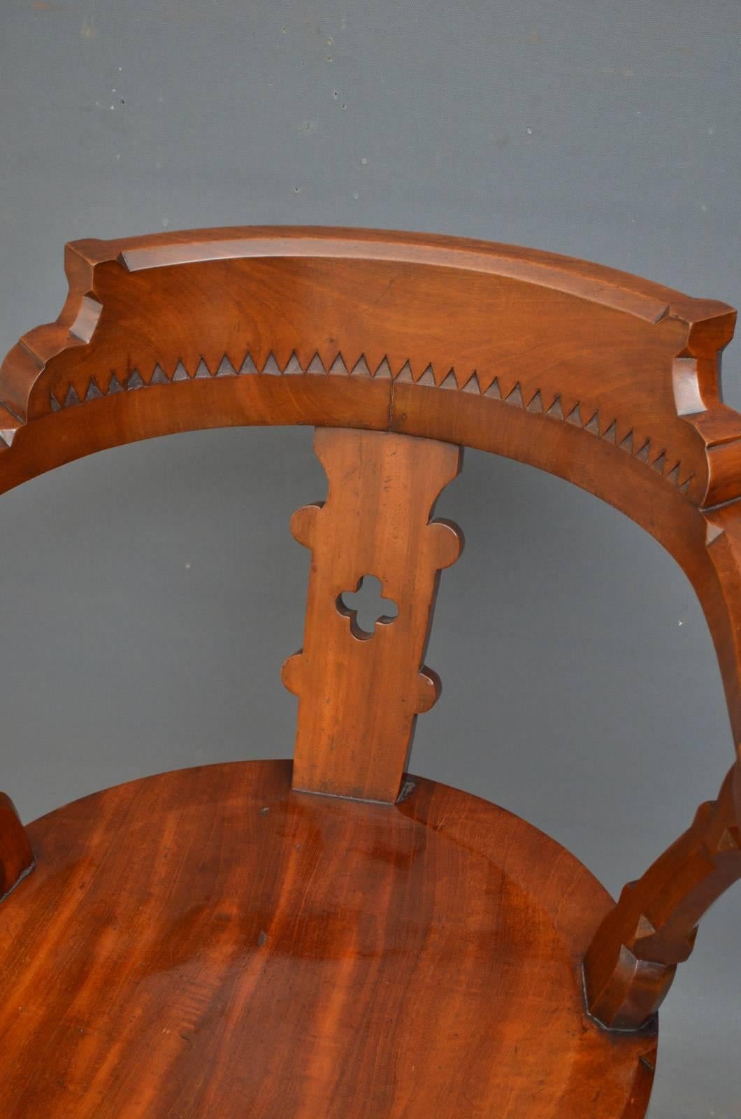 Victorian Mahogany Office Chair at 1stDibs | victorian office chair ...