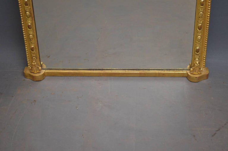 Elegant Victorian Full Length Giltwood Mirror at 1stDibs
