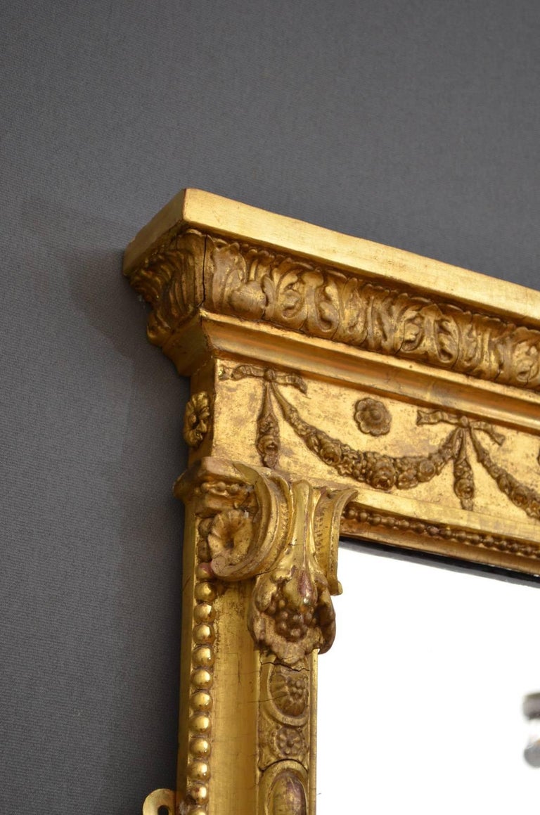 Elegant Victorian Full Length Giltwood Mirror at 1stDibs