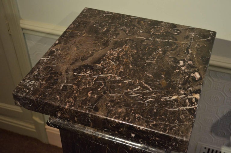 Large Pair of 19th Century Black Marble Pedestals Black Marble Columns ...