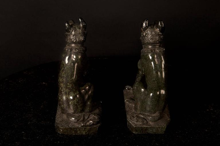 Rare Pair of Serpentine Grand Tour Molossian Hounds, Italy, 19th ...