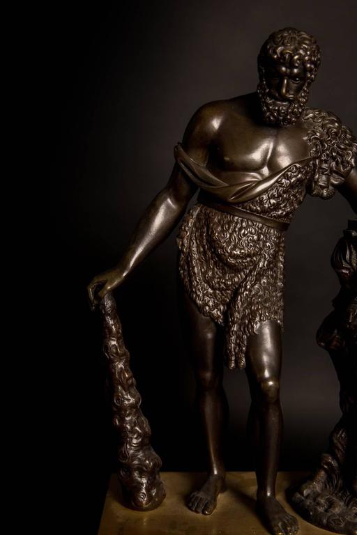 Large French Empire Ormolu Hercules and the Apple of Hesperides Clock ...