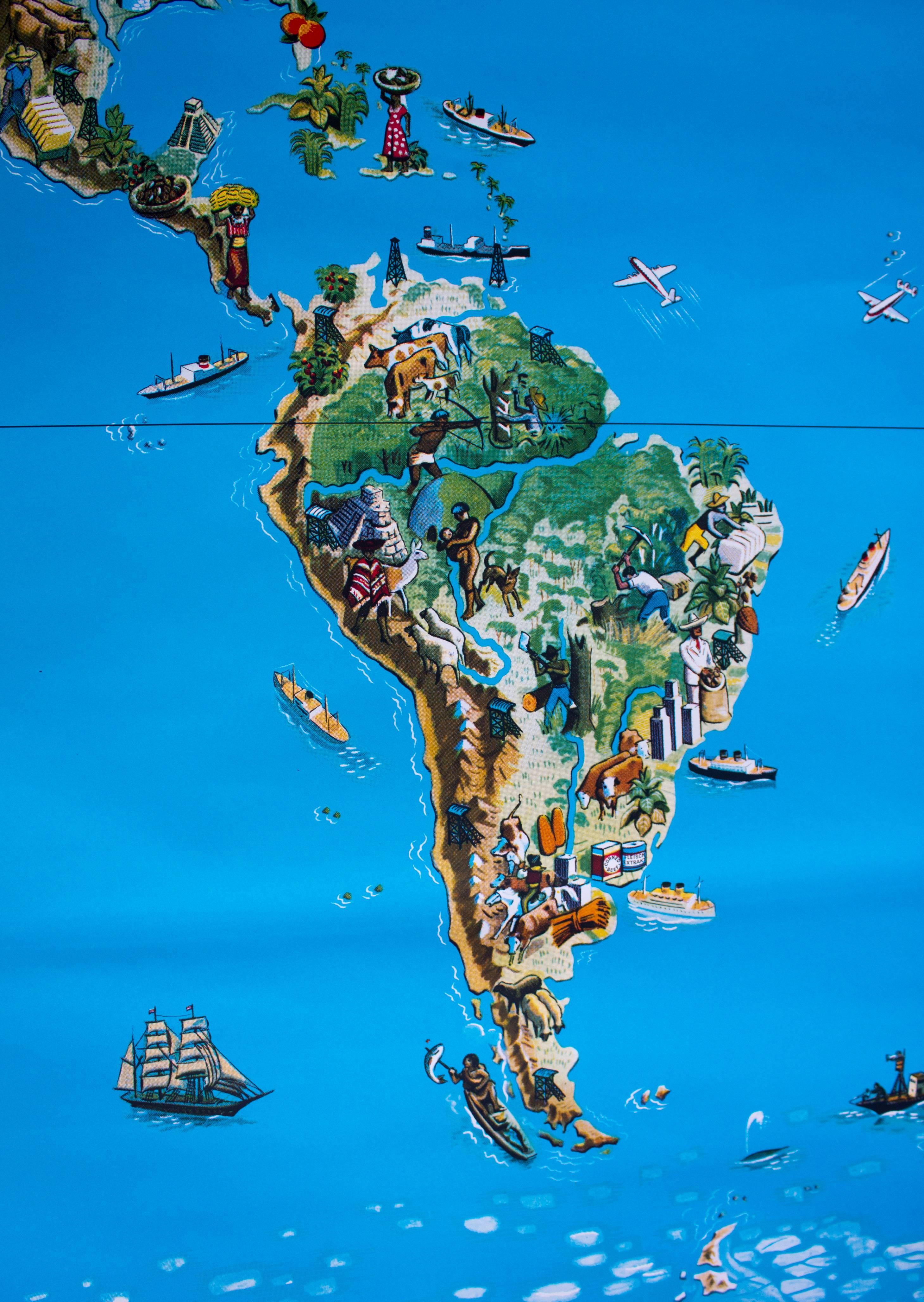 Wall Chart, Animals of the World, 1964, Published by Westermann ...