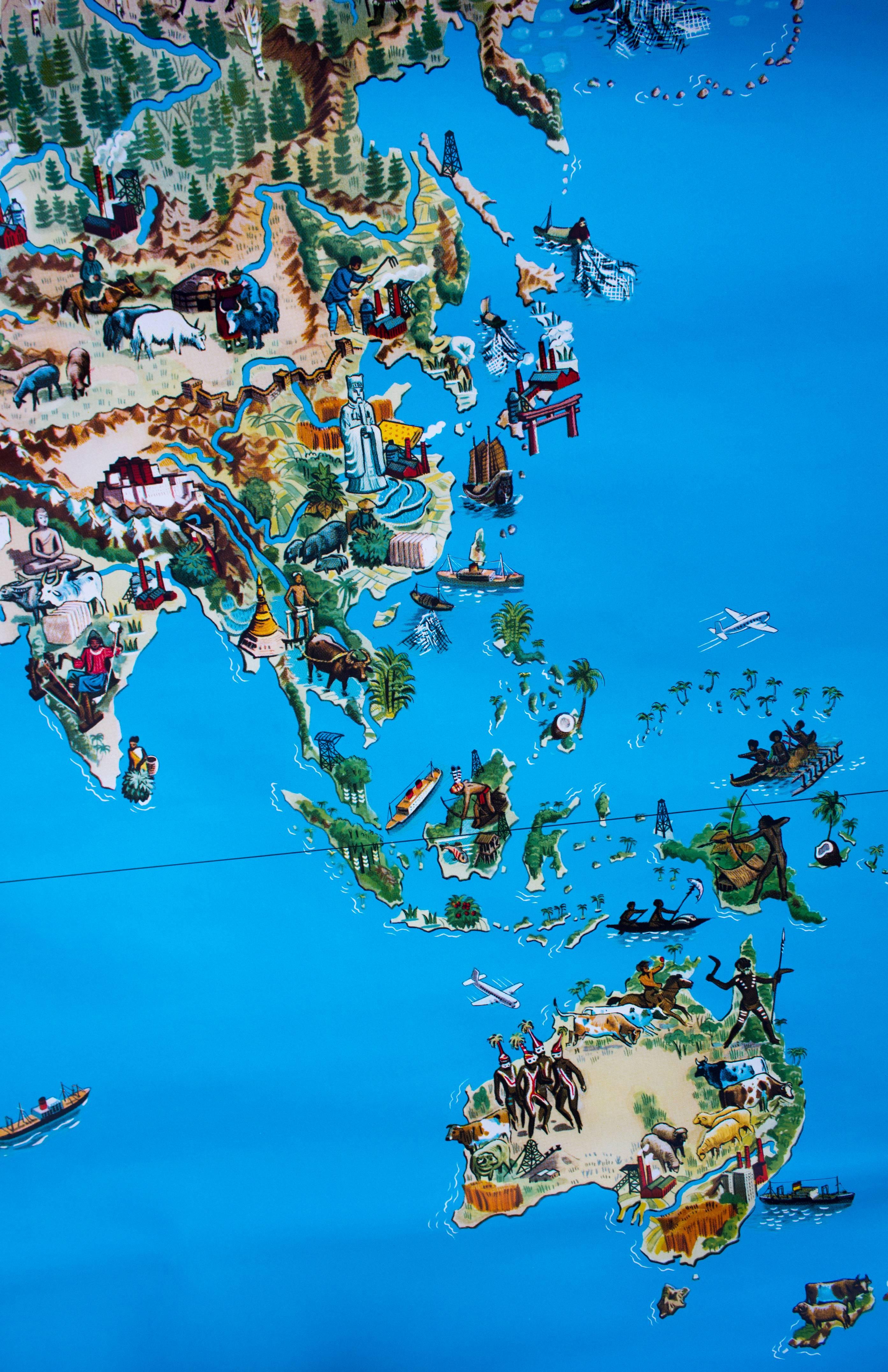 Wall Chart, Animals of the World, 1964, Published by Westermann ...