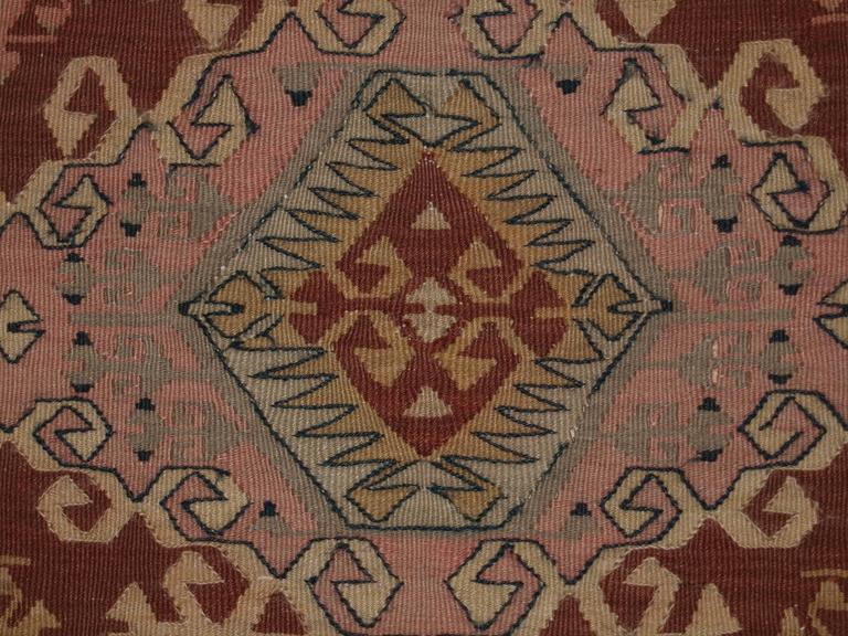 Old Turkish Kayseri Kilim with Attractive Soft Colors and Traditional ...