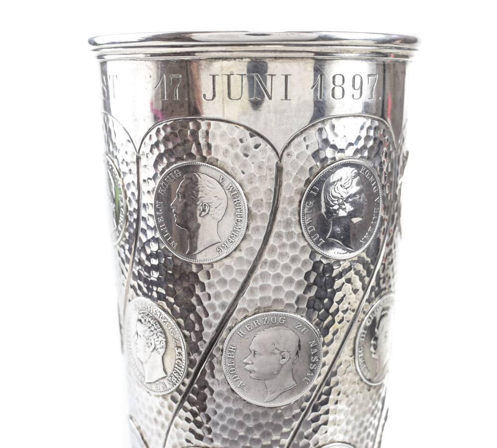 J. Wagner and Sohn 800 German Silver Vase For Sale at 1stDibs