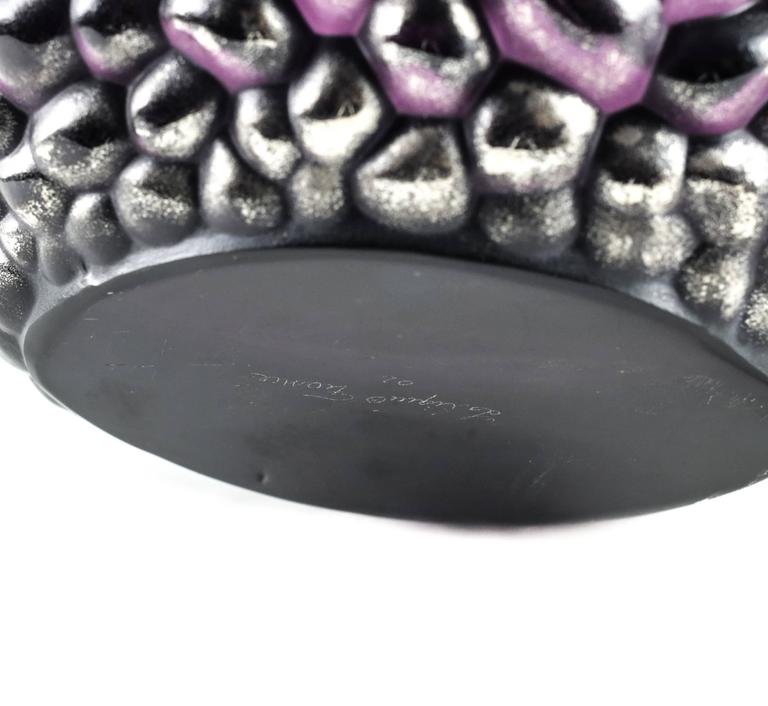 Lalique Platinum Painted Amethyst "Raspberry" Bowl, Limited Edition of ...