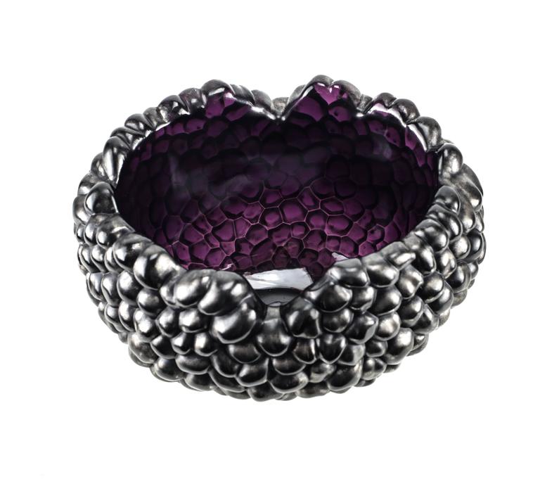 Lalique Platinum Painted Amethyst "Raspberry" Bowl, Limited Edition of ...