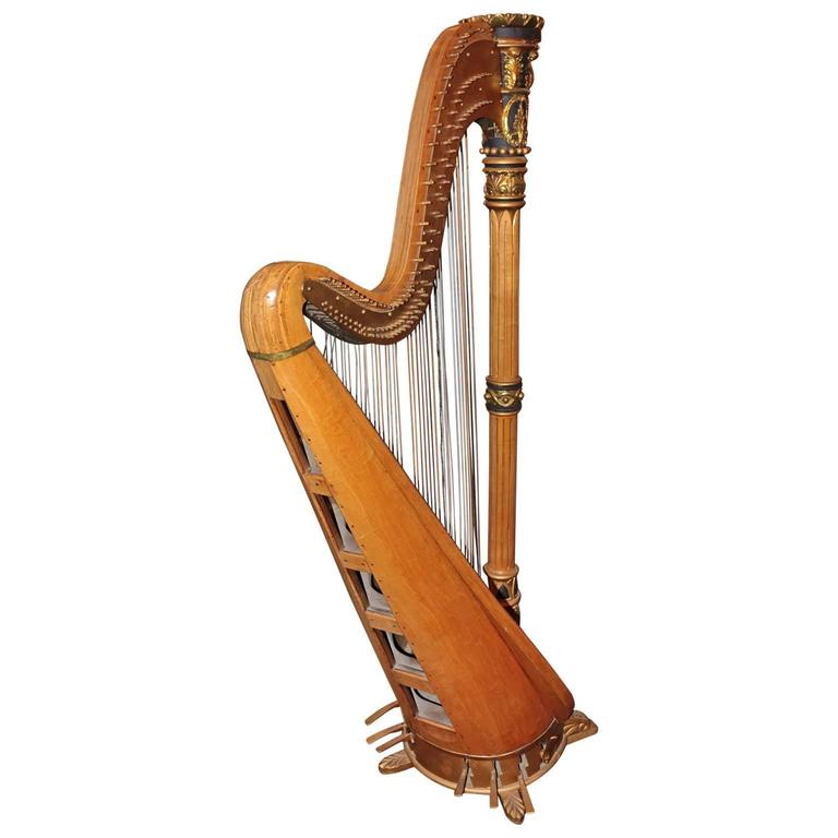 Early 20th Century Hand-Carved Gothic Musical Concert Harp at 1stDibs ...