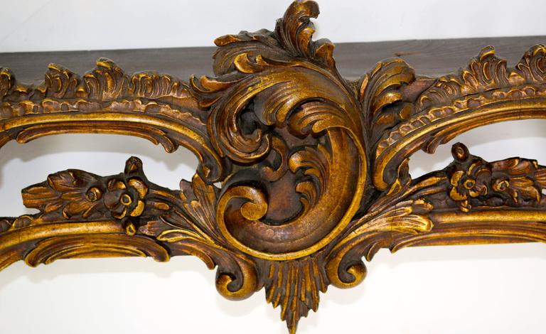 Pair of Heavily Carved French Antique Wood Pediment at 1stDibs