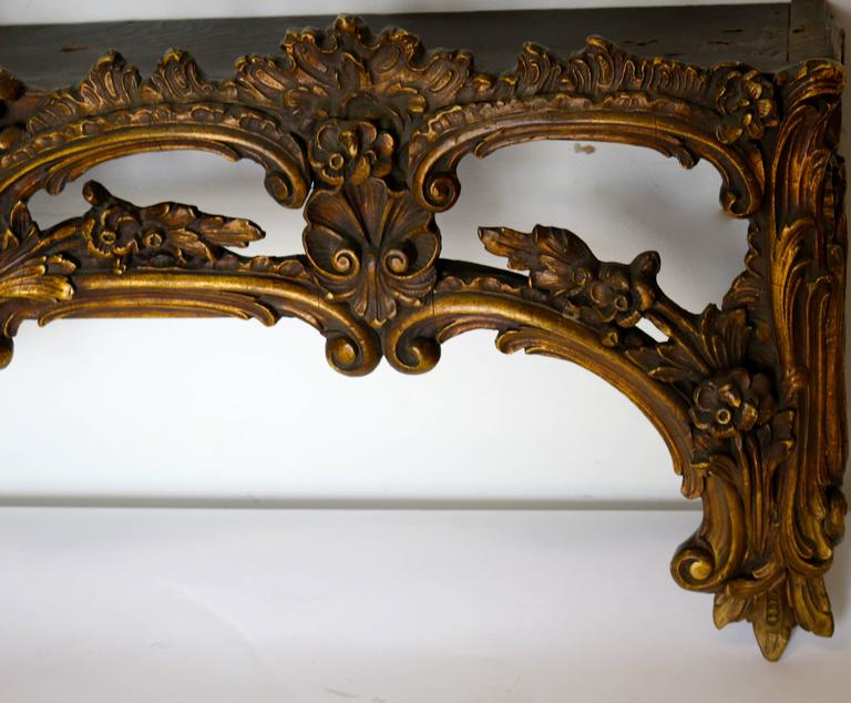 Pair of Heavily Carved French Antique Wood Pediment at 1stDibs