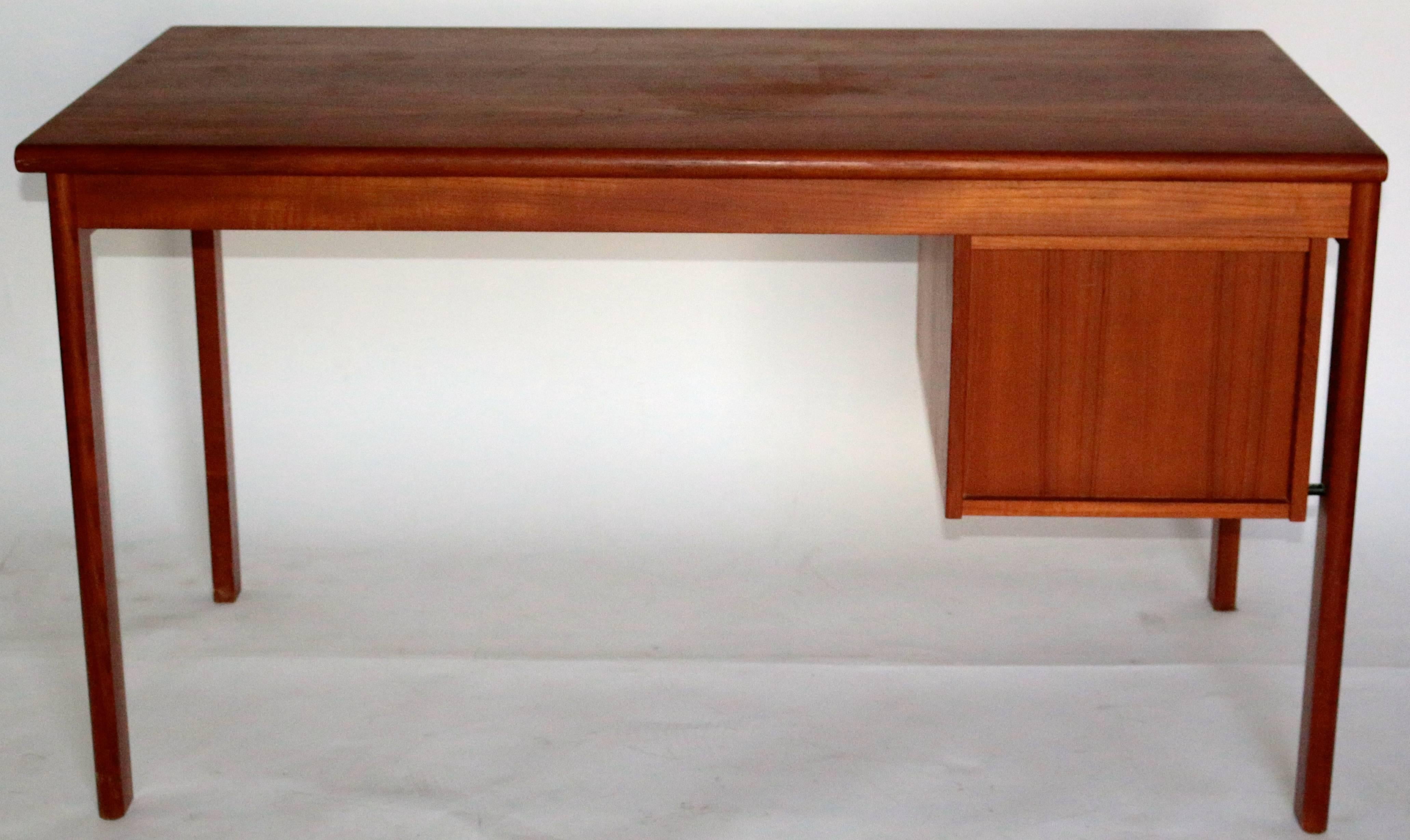 Lovig Sliding Top Teak Desk with Three Drawers at 1stDibs | downsliding ...