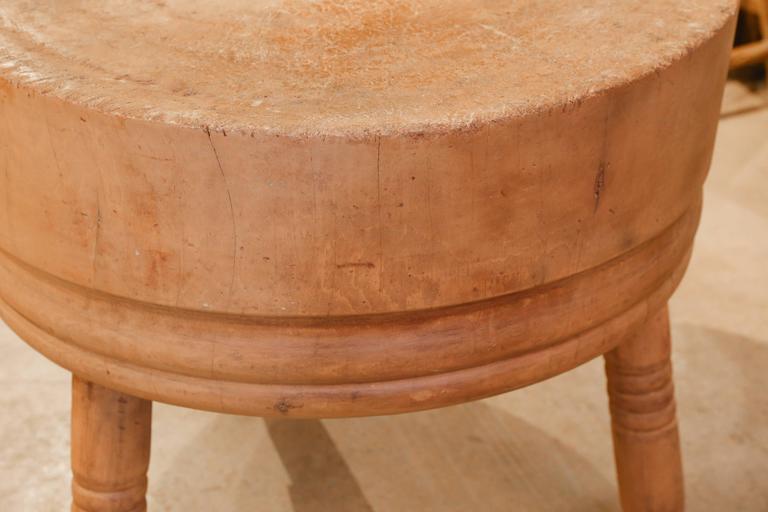 Large Round Butcher Block at 1stDibs | round butcher block island ...
