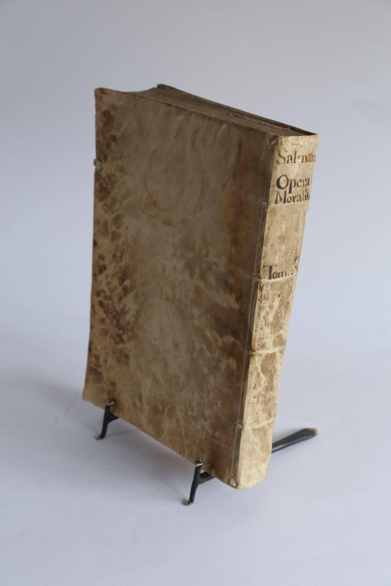 18th Century Book in Latin with Vellum Binding at 1stDibs