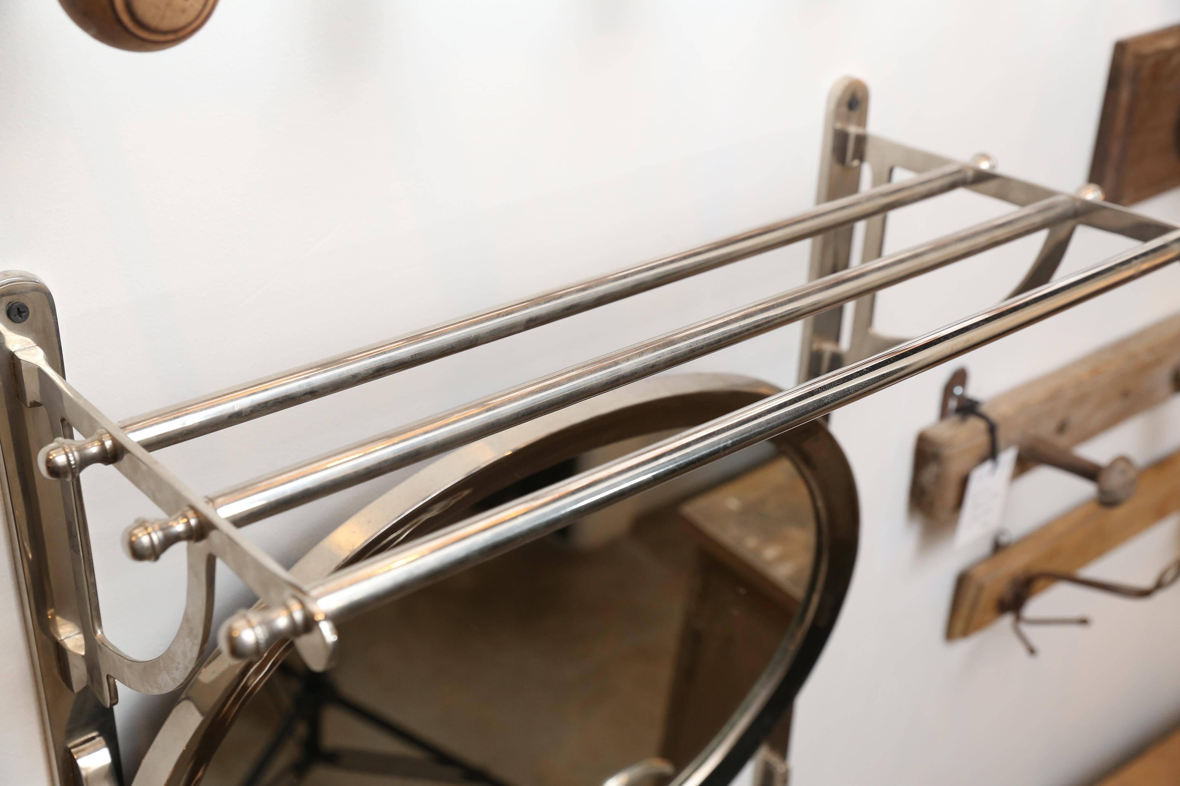 Vintage Hanging Hat/Coat Rack with Mirror at 1stDibs | vintage coat ...